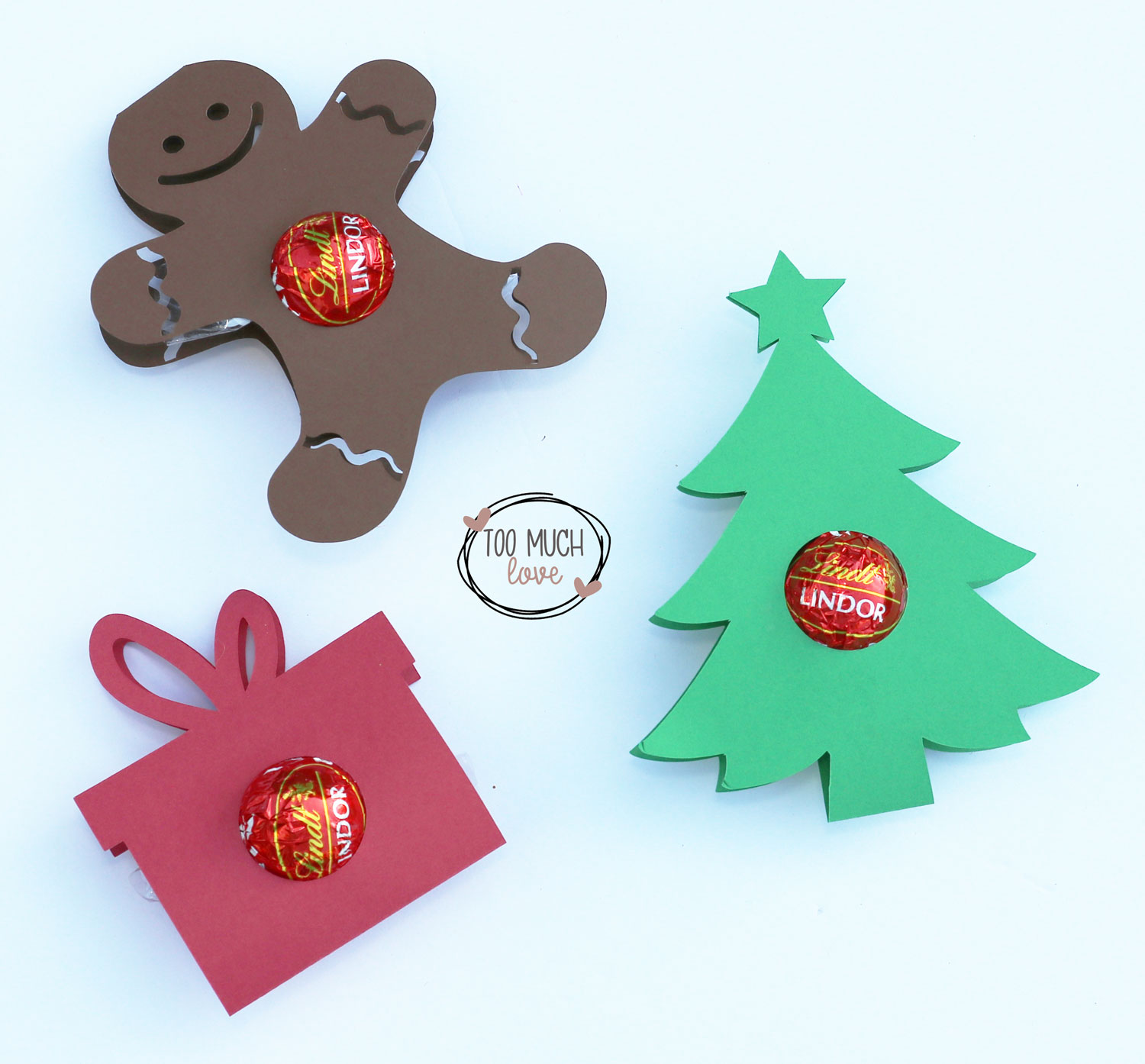 3 Different Christmas Chocolate Holders | a Cricut Project - Too Much Love